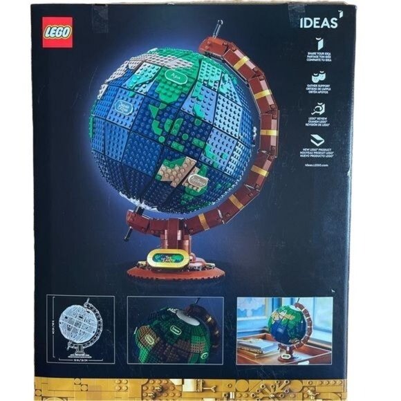 Lego | Toys | Lego Ideas 2332 Globe Earth Model Decor 2585 Pieces New ...